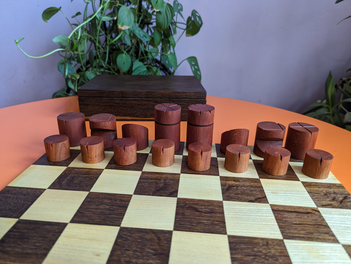 Wooden Chess Set by WoodIdeas. Beech wood handmade Modern chess