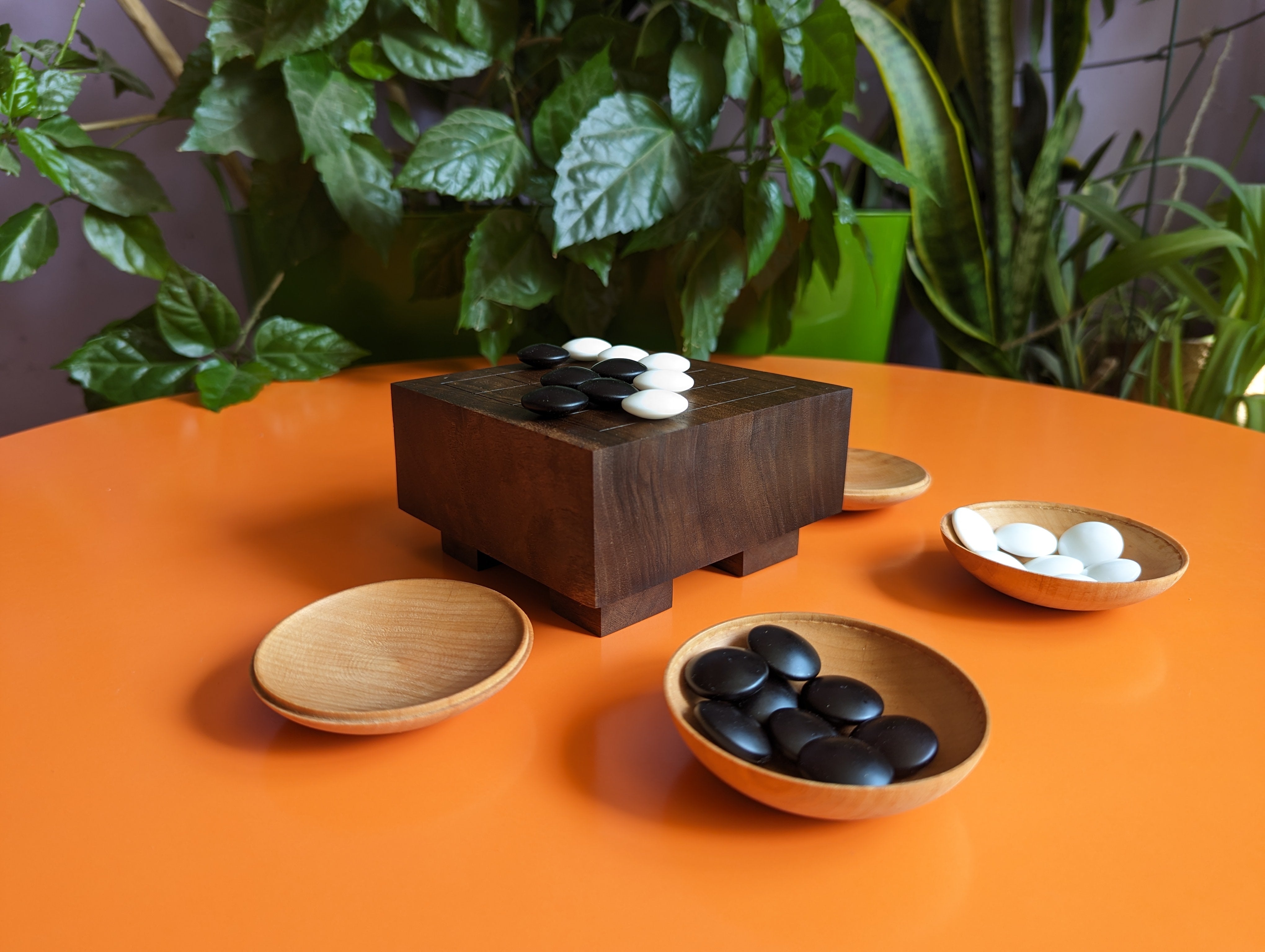 Goban 5x5 solid hardwood hand carved game Go board – WoodIdeas